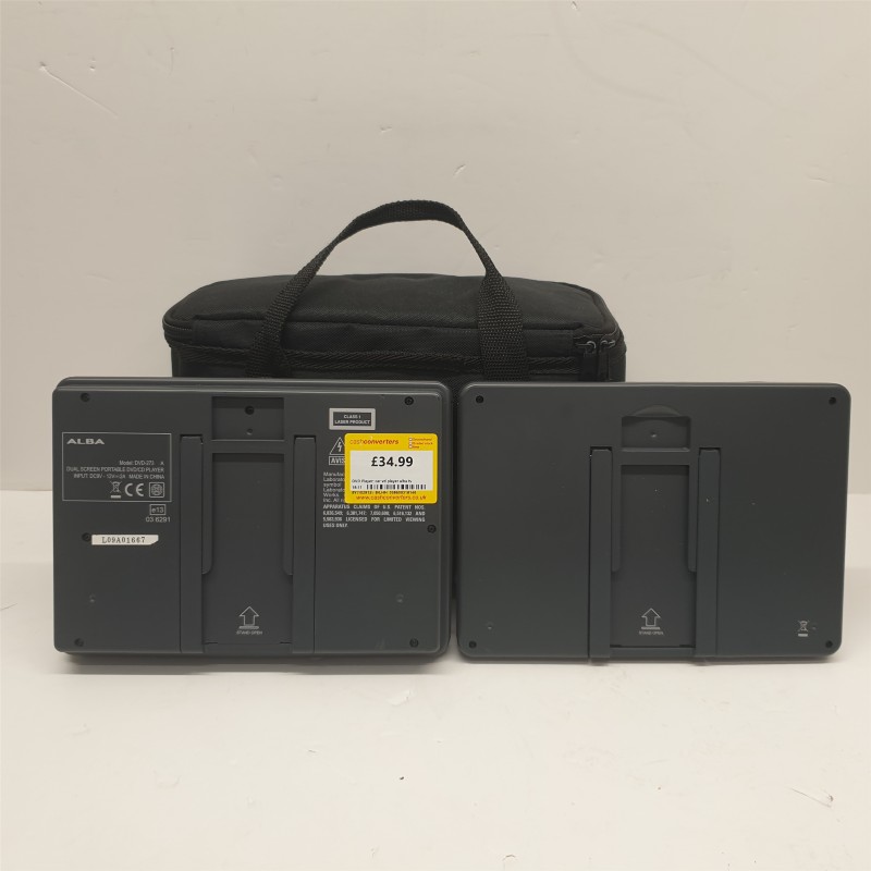 Alba DVD-723 7" Dual Screen Portable DVD Player. Grey | 038600318146 ...