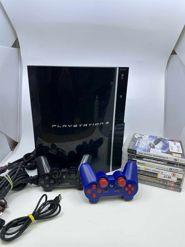 Sony Playstation 3 Model Cechk03 'Fat' Console 80GB, 7 Games ...