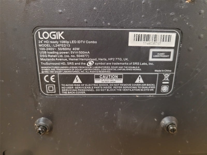 Logic HD Ready Led Id TV Combo Lf24fed13 24 Black | 021600157101 | Cash ...