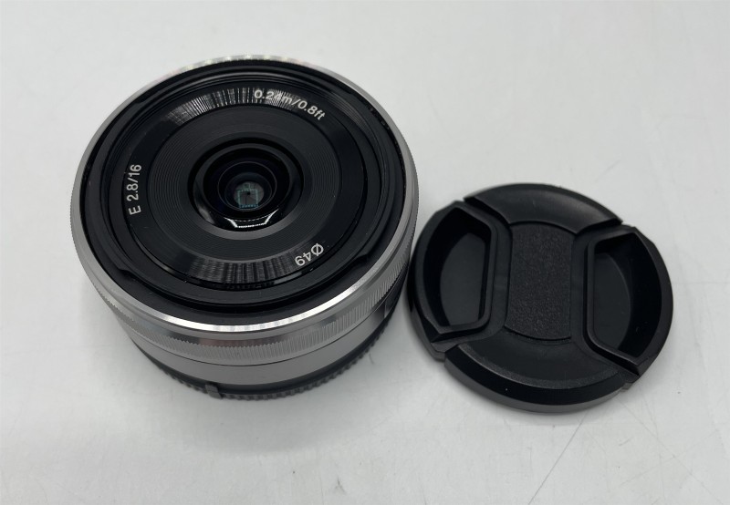 Sony Aps-C 16mm F2.8 Prime Lens Sel16f28 Prime Sony E-Mount Silver ...