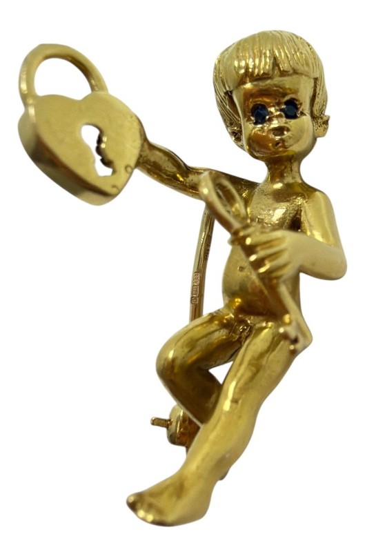 18ct Cupid Brooch Yellow Gold Brooch 15.5G | 046000121417 | Cash Converters