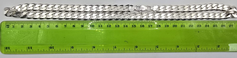 Silver 22'' Curb Chain Necklace Chain 62.4G | 020700386244 | Cash ...