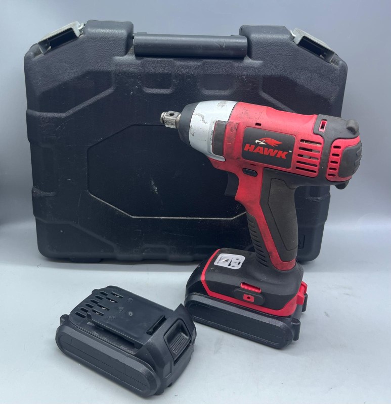 Hawk Cordless Impact Driver - Two Batteries And Acharger - In Case ...