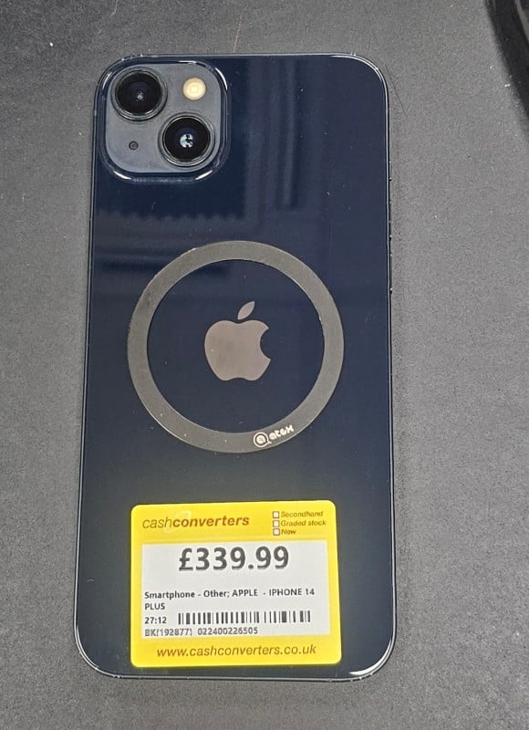 Apple iPhone 14 Plus 128GB Black | 022400226505 | Cash Converters