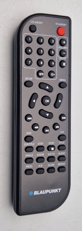 Blaupunkt DVD Player With 12" Screen & Remote Bp-Pdvd12-1 Black ...