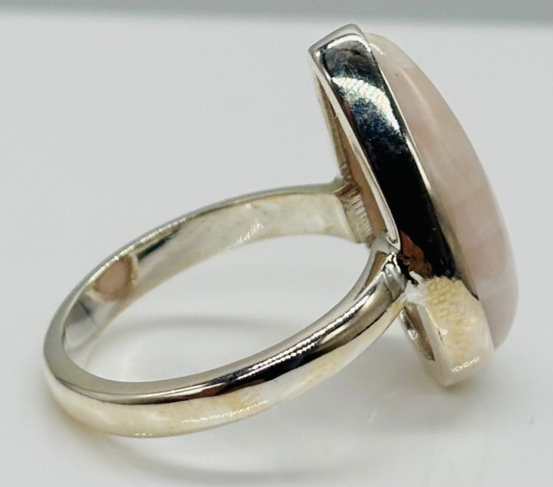 New Mangano Calcite Stone Silver Unisex Ring SizeN½ | 037100010613 ...
