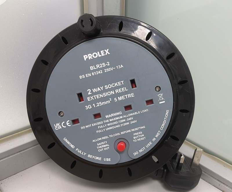 Prolex, 5 Metre 2 Way Socket Extension Black | 044300075093 | Cash ...