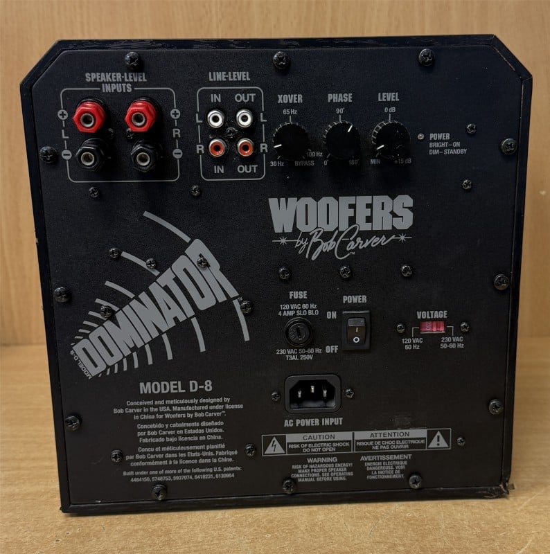 Dominator D-8 Subwoofer Black | 046600082896 | Cash Converters