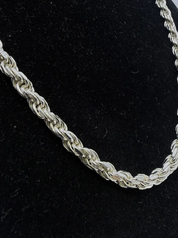 Silver Twist Rope Chain 52cm 24G | 030100257643 | Cash Converters