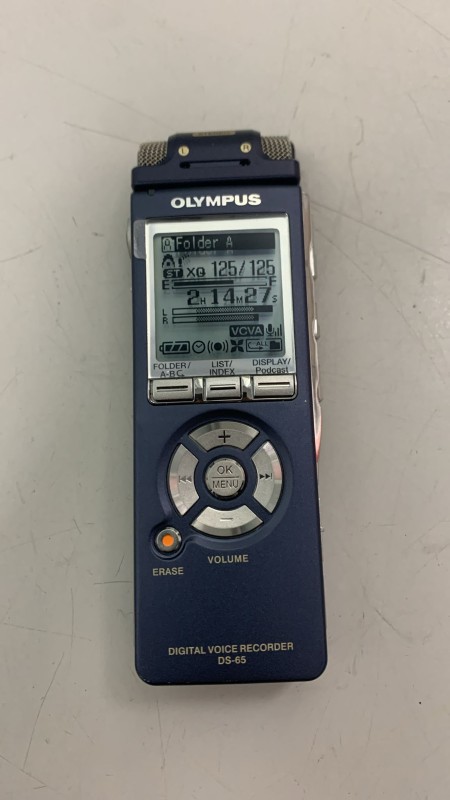 Olympus, Digital Voice Recorder Dictaphone With Case DS-65, Blue ...