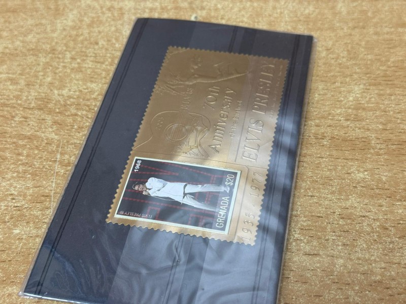 Coin Elvis Presley 70Th Anniversary Gold Commemorative Stamp Grenada ...