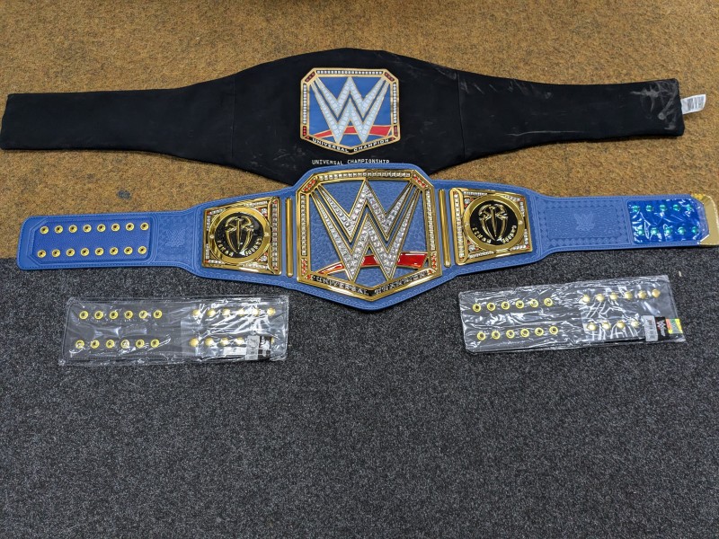WWE Title Belt Smackdown Title - Roman Reigns Plates Blue ...