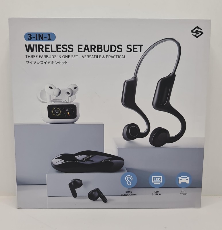 3-In-1 Wireless Earbuds Black | 019300256829 | Cash Converters