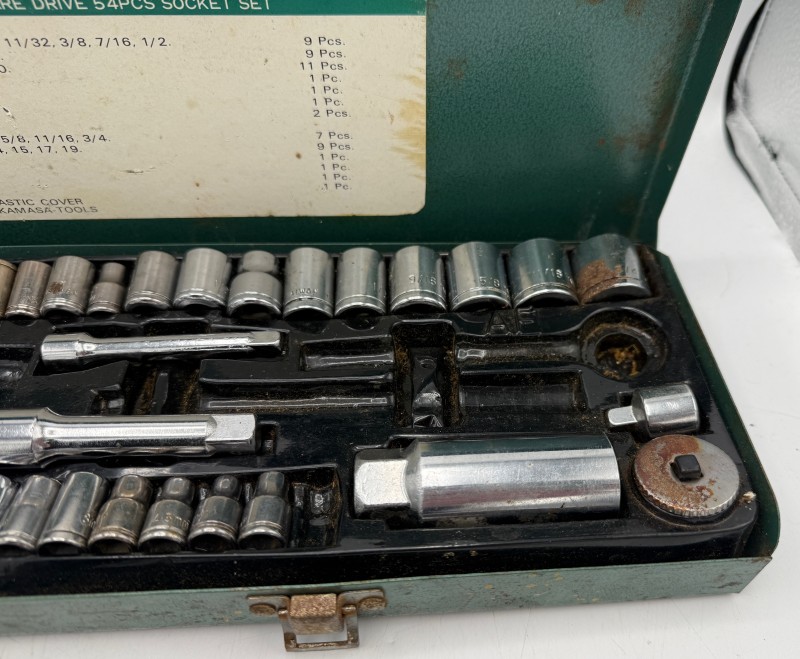 Kamasa 1/4 And 3/8 Square Drive 54Pcs Socket Set Silver | 035700125897 ...