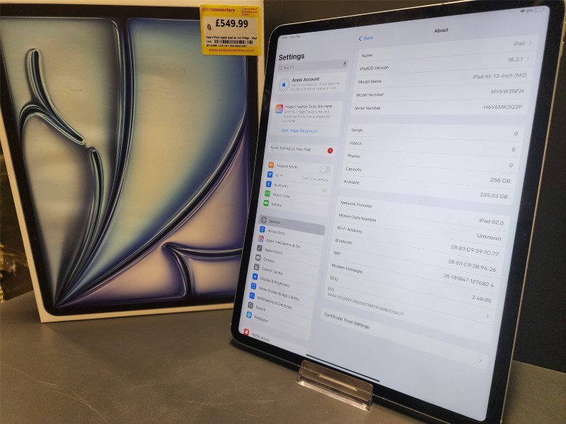 Apple iPad Air M2 A2899 (Boxed) 256GB Blue | 059100021891 | Cash Converters