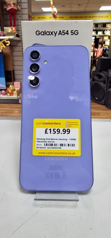 Samsung A54 5G 128GB/Unlocked 128GB Purple | 022100355109 | Cash Converters