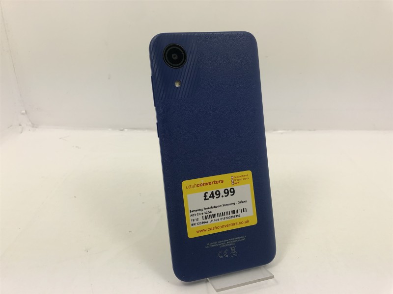 Samsung Galaxy A03 Core 32GB 32GB Blue | 015700296392 | Cash Converters