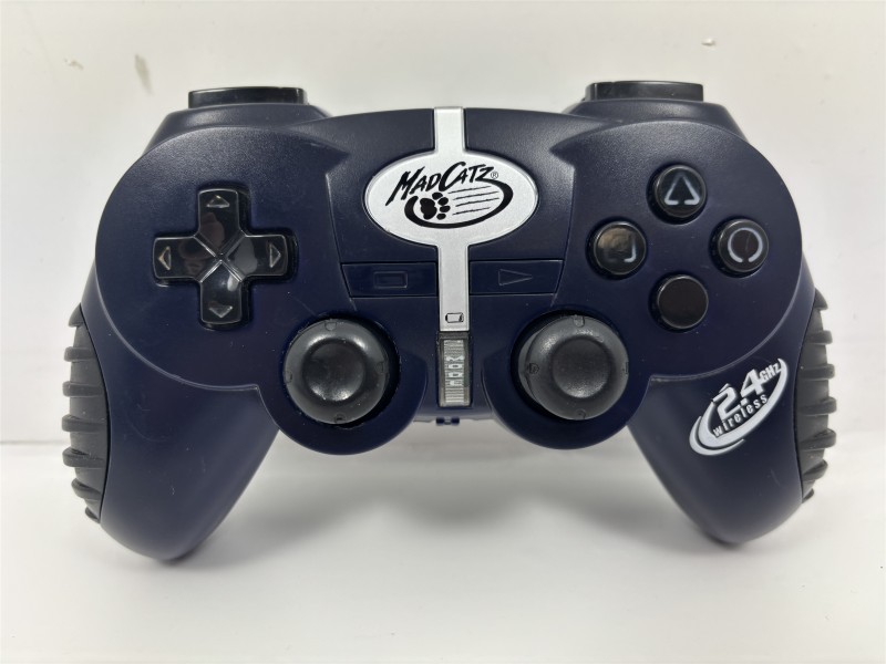Playstation Mad Catz 2.4GHz Wireless Controller Playstation 2 Blue ...