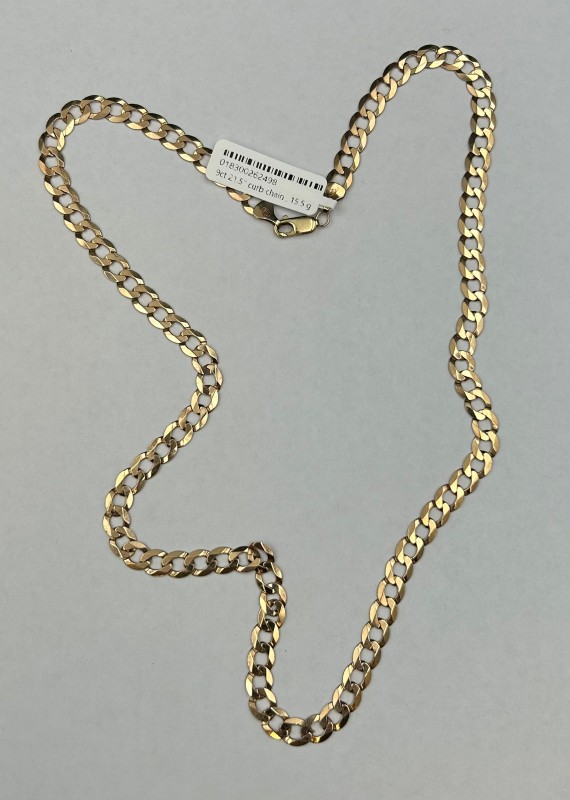 9Ct 21.5" Curb Chain Chain 15.5G | 018300262498 | Cash Converters