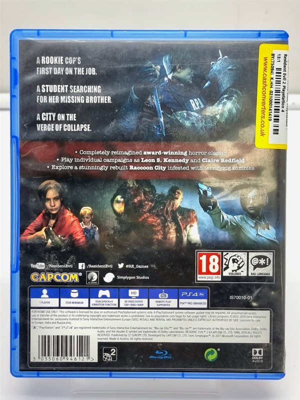 Resident Evil 2 Playstation 4 | 021000141419 | Cash Converters