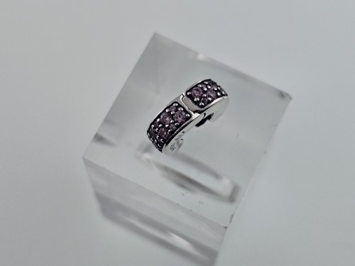 Pandora Pink Pavé Clip Charm (791817Pcz) Silver Charm 1G | 030300263154 ...