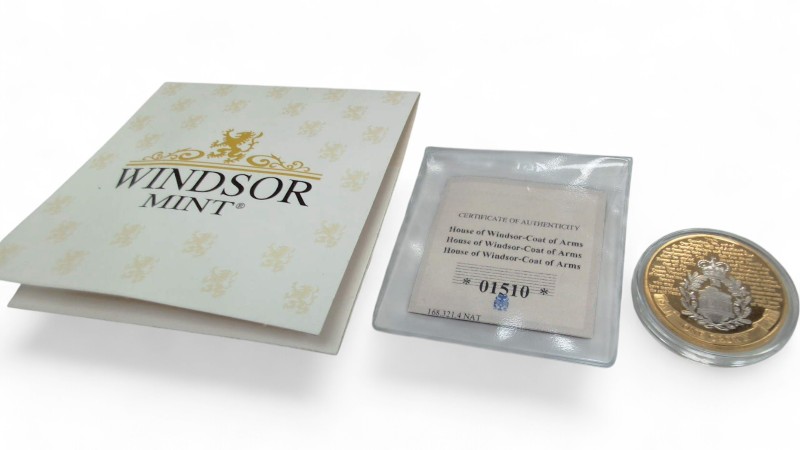 Coin Windsor Mint House Of Windsor Coat Of Arms Commemorative Coin With ...