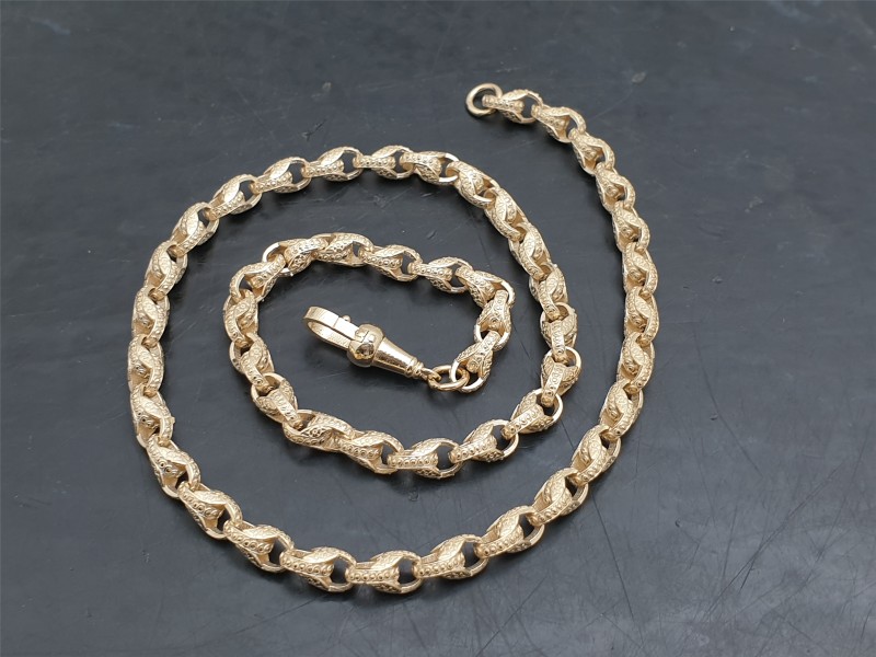 9ct Yellow Gold **Brand New 18" Tulip Link Chain Chain 30.5G ...