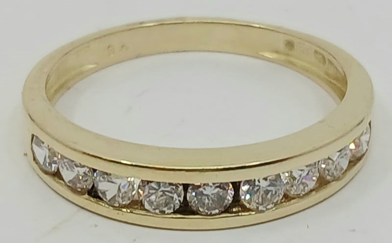 9Ct Gold Ring Yellow Gold Ladies Ring Size P | 030100264189 | Cash ...