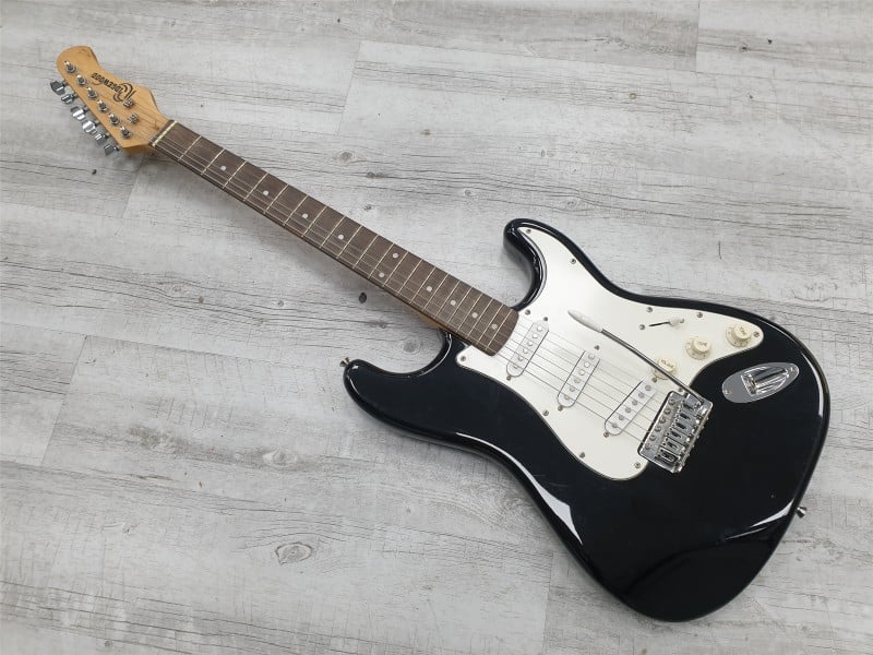 Ridgewood Electric Lead Guitar - 4/4, Rh, 6 String, Black/White ...