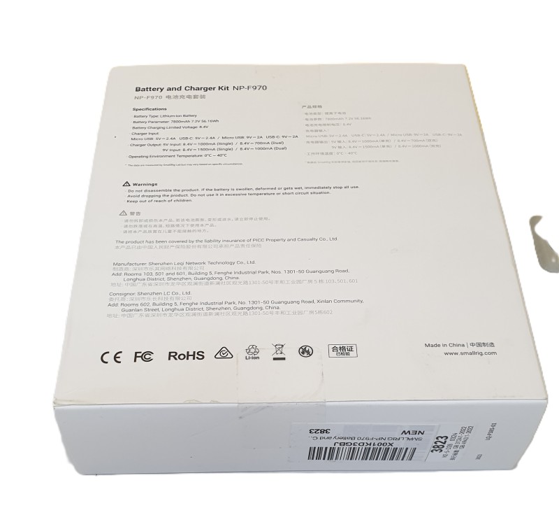 Small Rig Np-F970 Battery & Charger Kit Black | 027700177240 | Cash ...