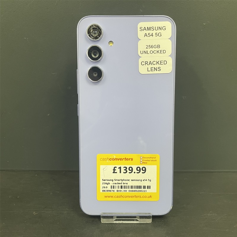 Samsung Galaxy A54 5G Cracked Lens 256GB Purple | 048400200223 | Cash ...