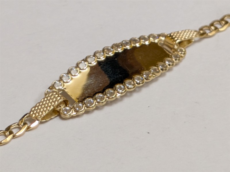 14ct Plain Identity Bracelet Yellow Gold Bracelet 2.47G | 055400038007 ...