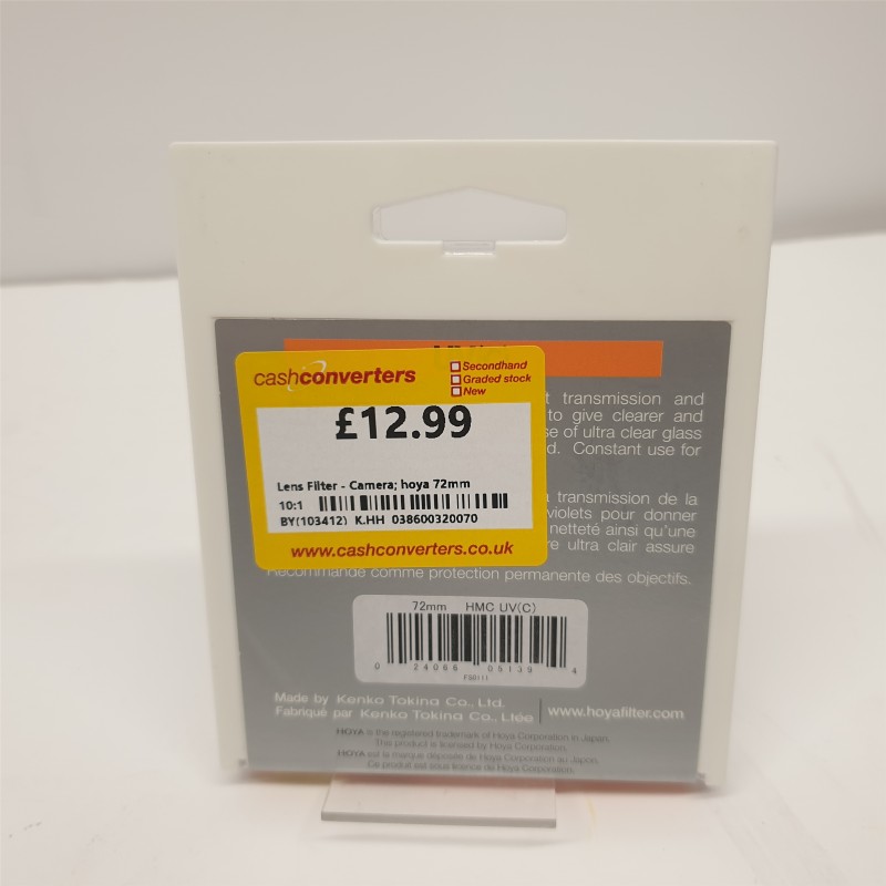 Hoya 72mm Uv Camera Lens Filter. | 038600320070 | Cash Converters