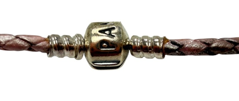 Pandora Clip Leather Pink Bracelet Leather Bangle 5.5G | 027200146792 ...