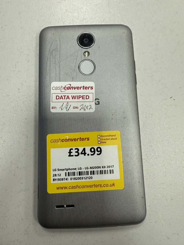 LG K8 2017 LG-M200n 16GB Grey | 018200312120 | Cash Converters