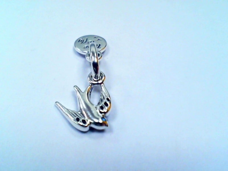 Silver Silver Blue Stone Bird Pendant Necklace 2.1G | 021700412916 ...