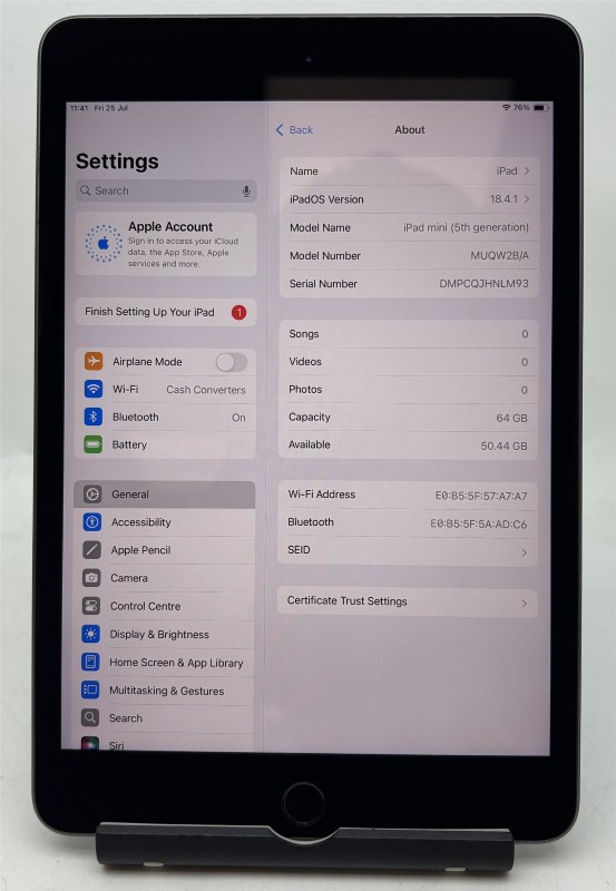 Apple iPad Mini 5th Gen iPad Mini 5 Gen Wifi 2019 64GB 64GB ...