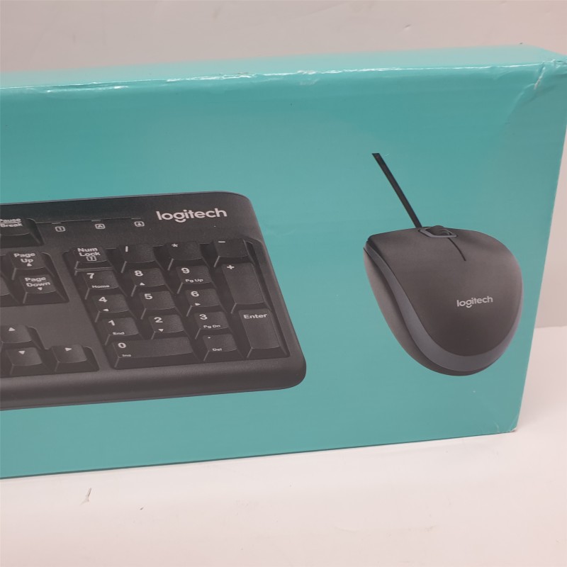 Logitech Mk120 Wired Keyboard & Optical Mouse Combo Set. Black ...