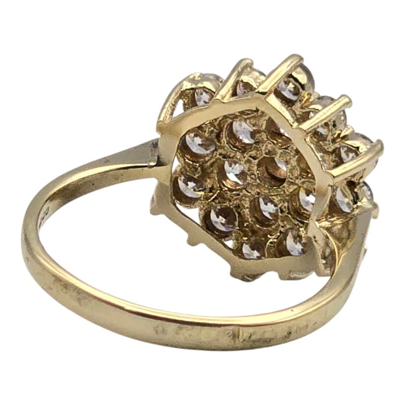 9ct Cluster Yellow Gold Unisex Ring Size L | 054200269191 | Cash Converters