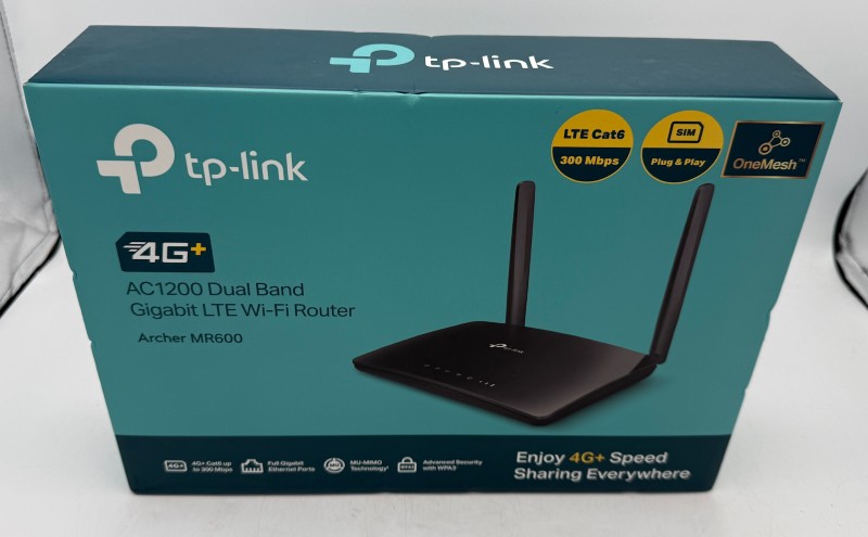 Tp-Link Ac1200 Dual Band Gigabit Lte Wi-Fi Router Mr600 Black ...