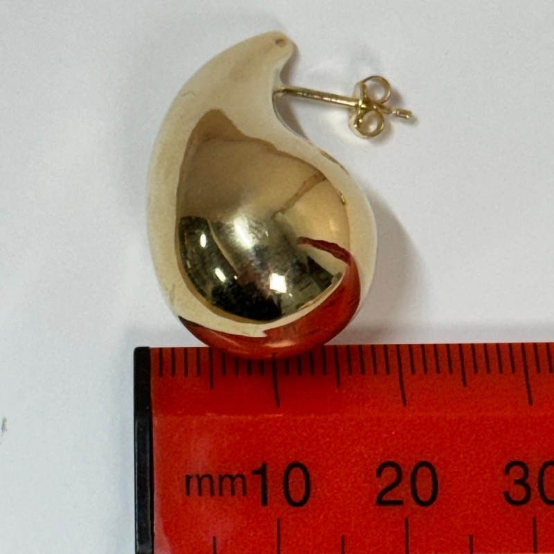 14ct Teardrop Earrings Yellow Gold Earring Pierced 6.16G | 055400037982 ...