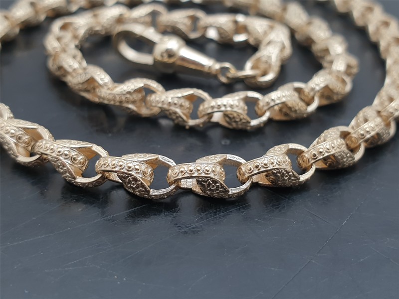 9ct Yellow Gold **Brand New 18" Tulip Link Chain Chain 30.5G ...