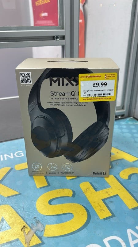 Mixx, Stream Qc1 Wireless Headphones Black | 046800069577 | Cash Converters