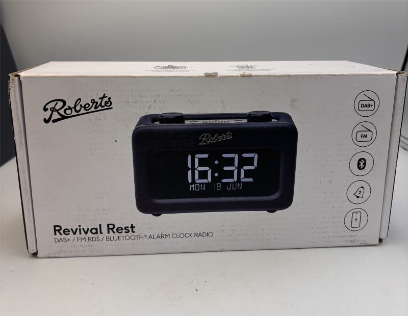 Roberts Dab/Bluetooth Alarm Radio Revival Rest Black | 056600073767 ...