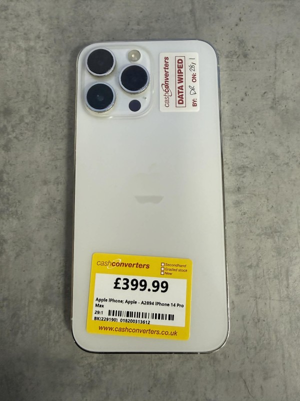 Apple iPhone 14 Pro Max A2894 128GB White | 018200313612 | Cash Converters