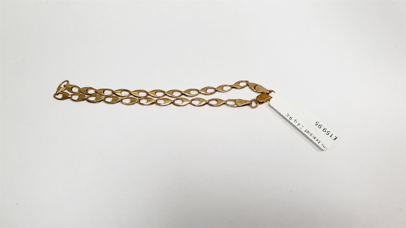 9ct Gold Mariner Link Bracelet Yellow Gold Bracelet 2.4G | 019300246645 ...