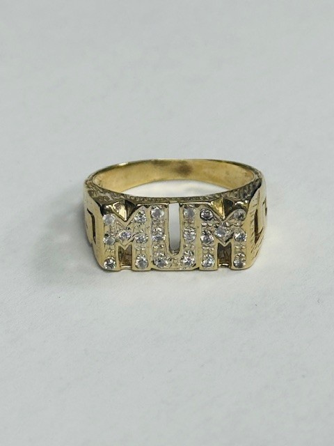9ct Mum Yellow Gold Ladies Ring Size O | 017800219808 | Cash Converters