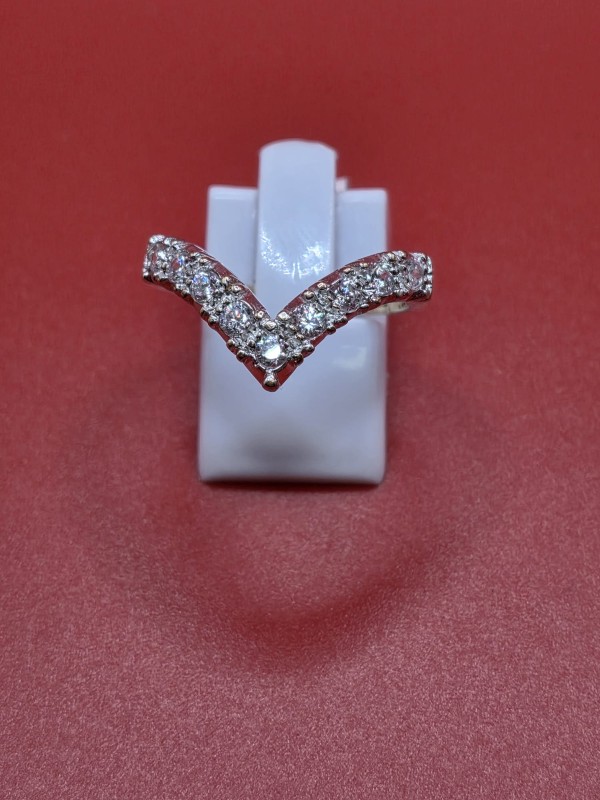 9Ct Cz Wishbone Ring Ring With Stone Size Q | 033400121133 | Cash ...