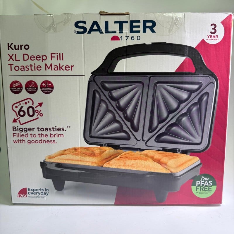 Salter Kuro XL Deep Fill Toastie Maker Black | 032000121542 | Cash ...
