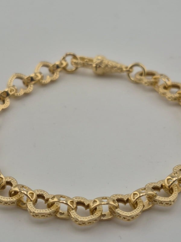 9ct Heart Link Belcher / Bracelet 11.4G | 030100264581 | Cash Converters